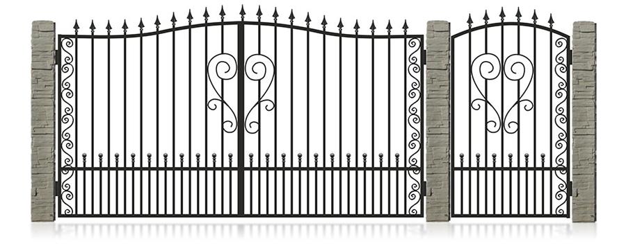 kovácsoltvas stílusú kapuk
